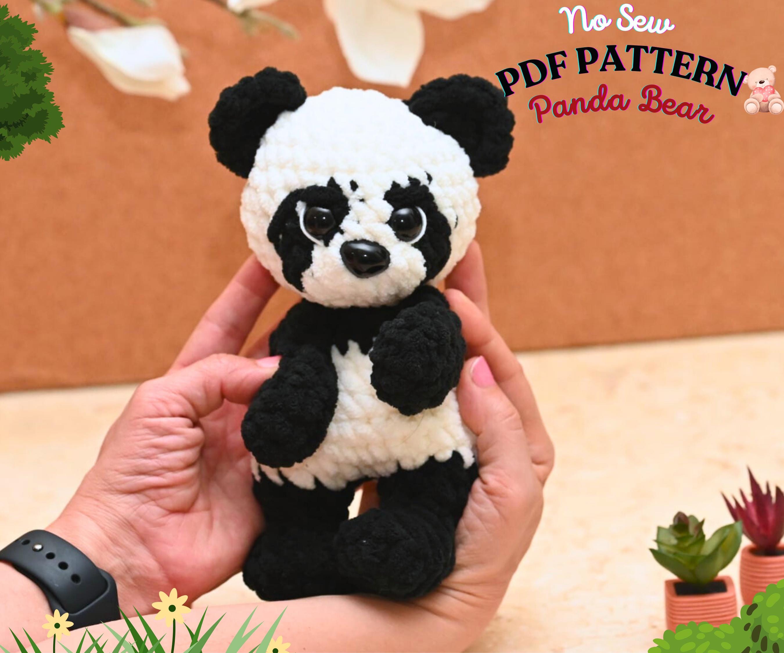Panda Bear Crochet Pattern: No Sew Amigurumi Plushie (PDF Pattern) - Etsy