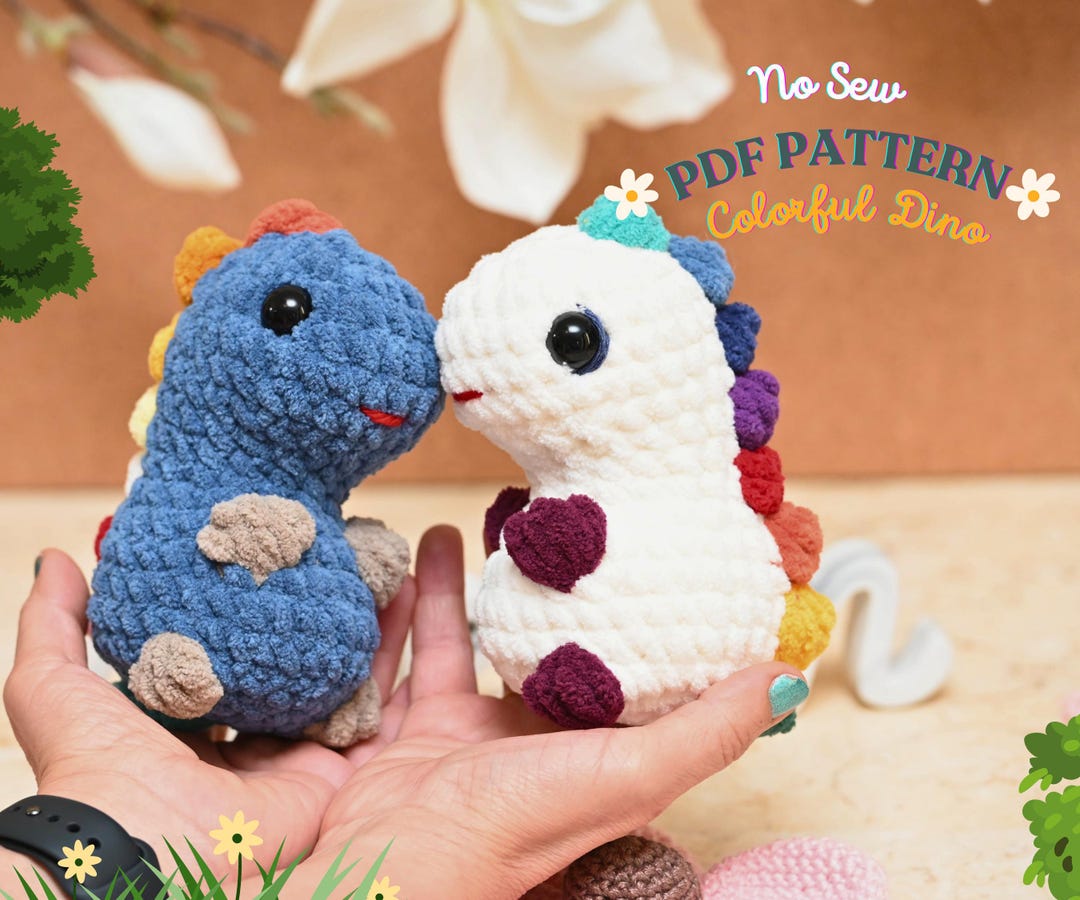 No Sew Dino Crochet Pattern: Amigurumi Plushie (PDF PATTERN) - Etsy