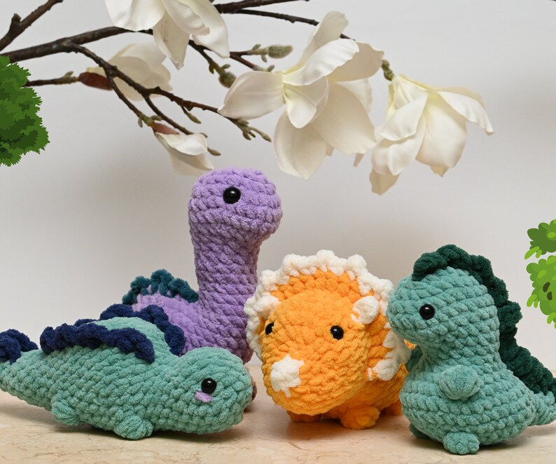 Dinosaur Jurassic World No Sew Crochet Pattern, No Sew Amigurumi ...