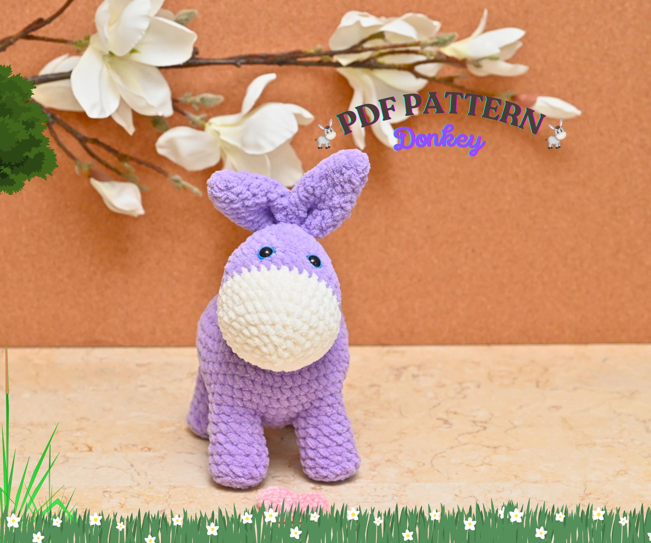 Donkey Amigurumi Crochet Pattern: Plush Animal Toy (PDF Pattern) - Etsy