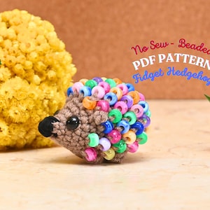 Beaded Fidget Hedgehog No Sew Crochet Pattern (PDF) - Etsy