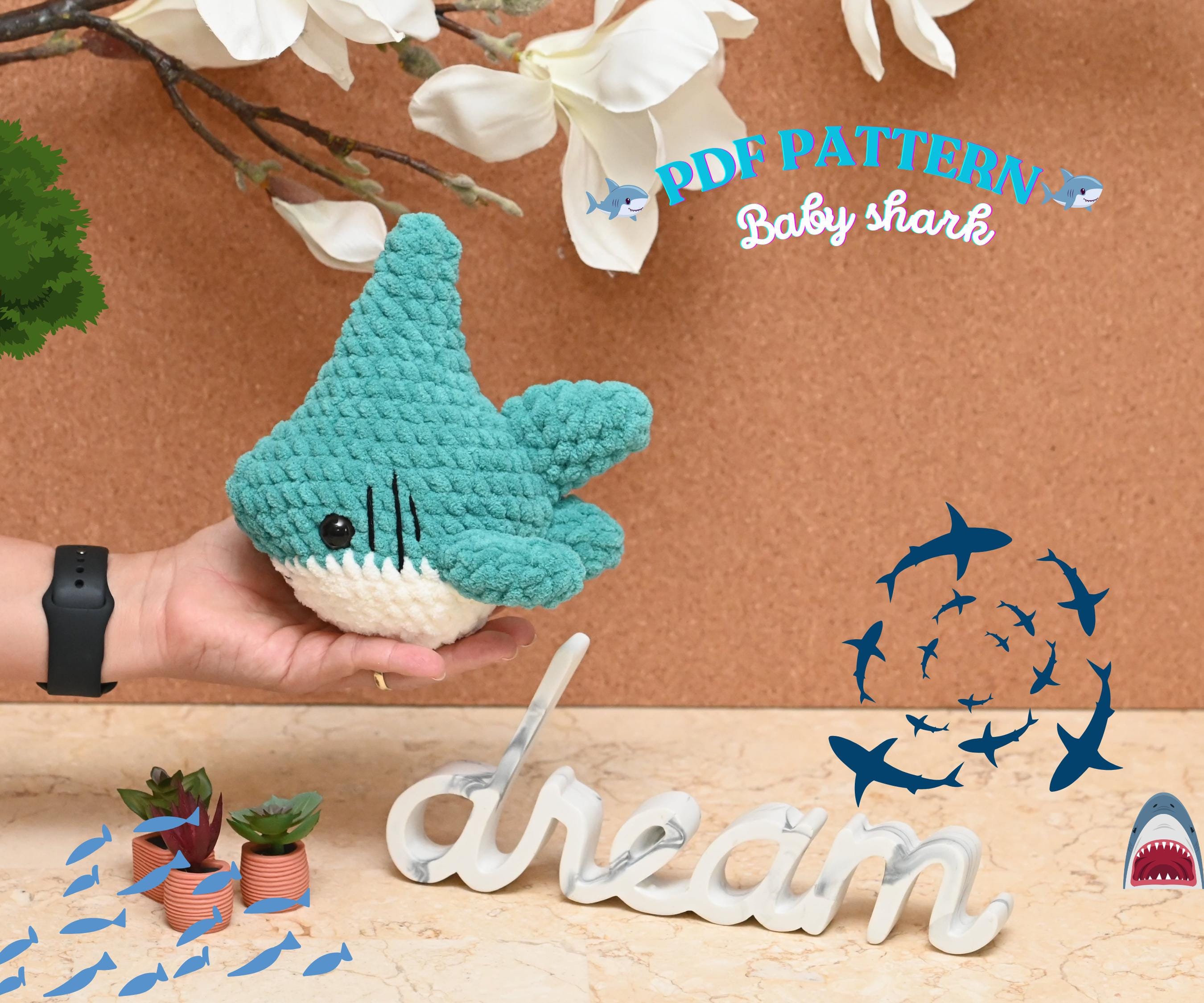 Baby Shark Amigurumi Crochet Pattern: Low Sew Plushie (PDF Pattern) - Etsy
