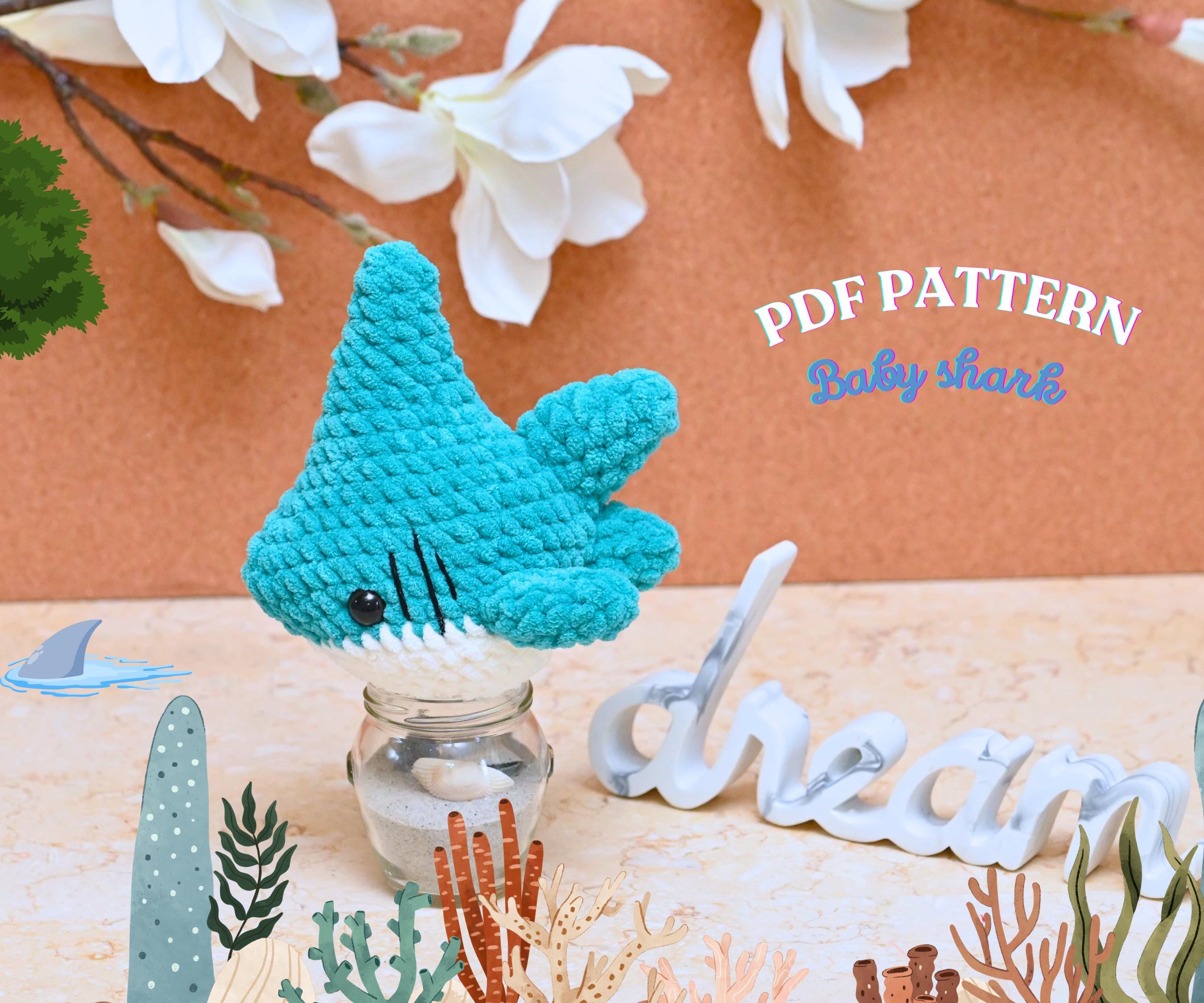 Baby Shark Amigurumi Crochet Pattern: Low Sew Plushie (PDF Pattern) - Etsy