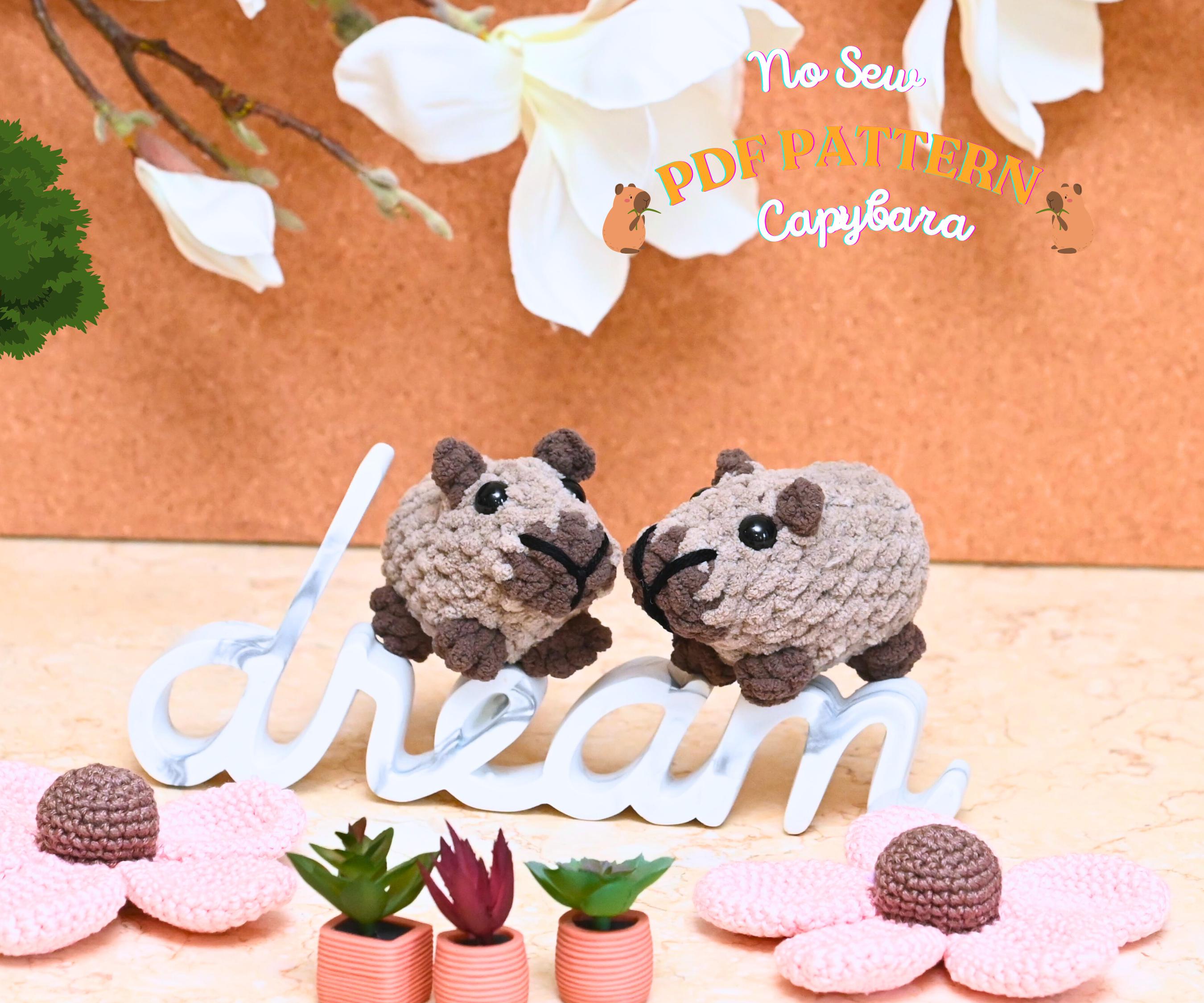 Capybara No Sew Crochet Pattern, Capybara Crochet Pattern, No Sew ...