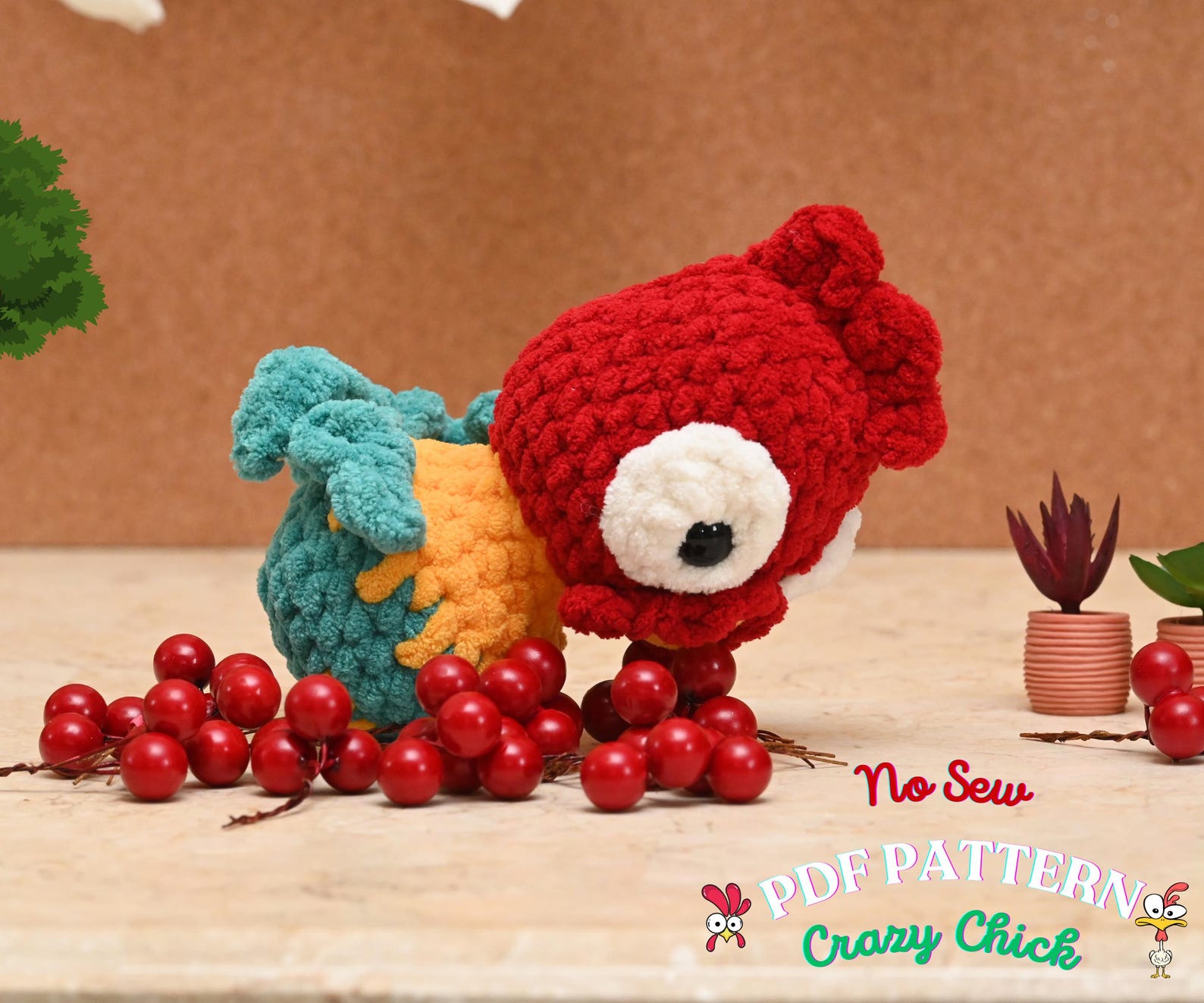 No Sew Crazy Chick Crochet Pattern | Beginner Amigurumi Plushie | PDF ...