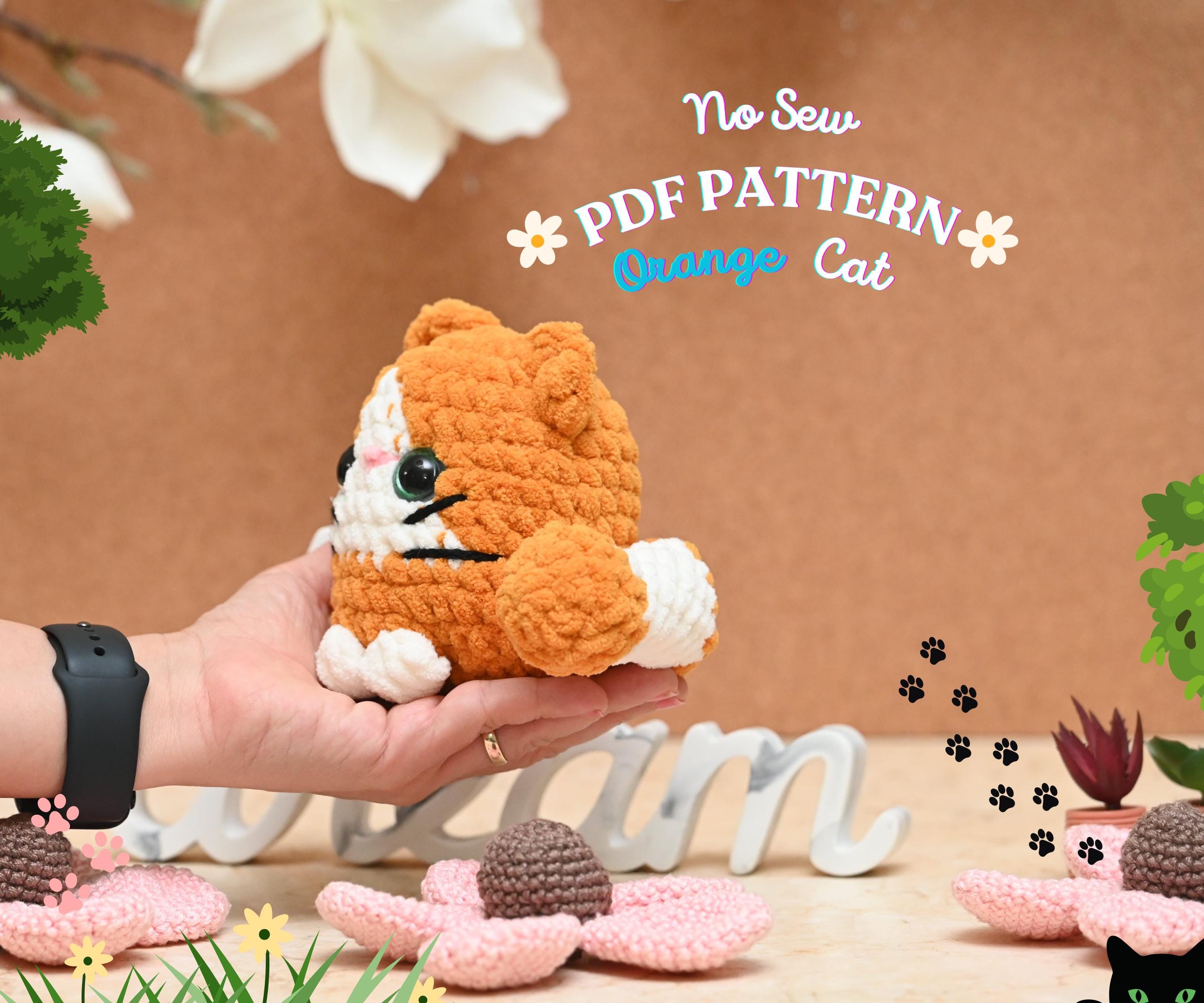 Orange Snuggy Cat Crochet Pattern: No-sew Amigurumi (PDF Pattern) - Etsy