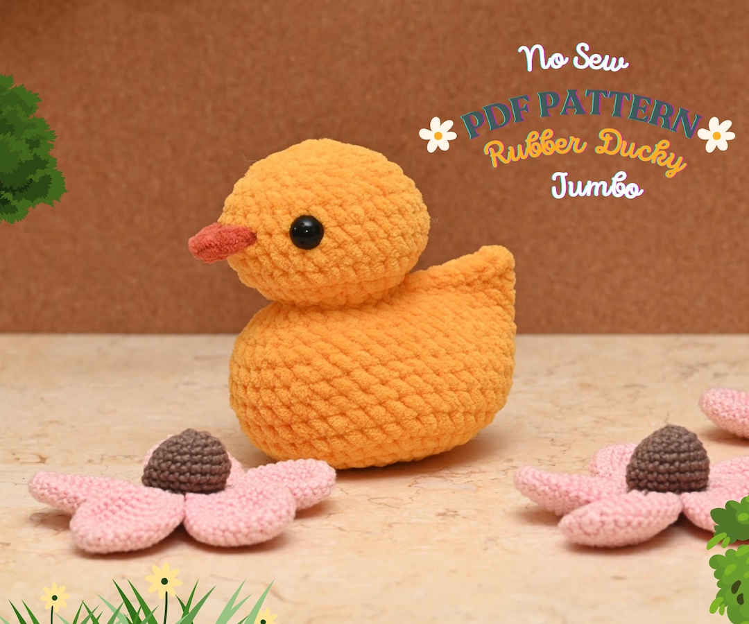 Jumbo Rubber Ducky Crochet Pattern: No Sew Amigurumi (PDF Pattern) - Etsy