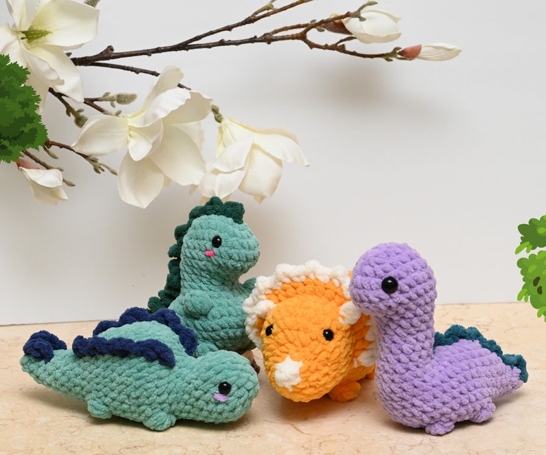Dinosaur Jurassic World No Sew Crochet Pattern, No Sew Amigurumi ...