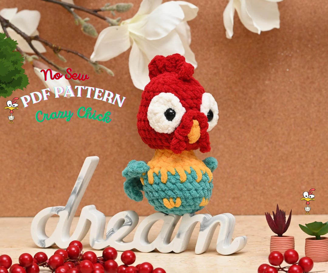 No Sew Crazy Chick Crochet Pattern | Beginner Amigurumi Plushie | PDF ...