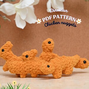 Dinosaur Chicken Nuggets Crochet Pattern: Food Amigurumi (PDF Pattern ...