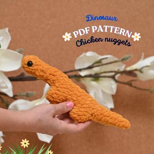 Dinosaur Chicken Nuggets Crochet Pattern: Food Amigurumi (PDF Pattern ...