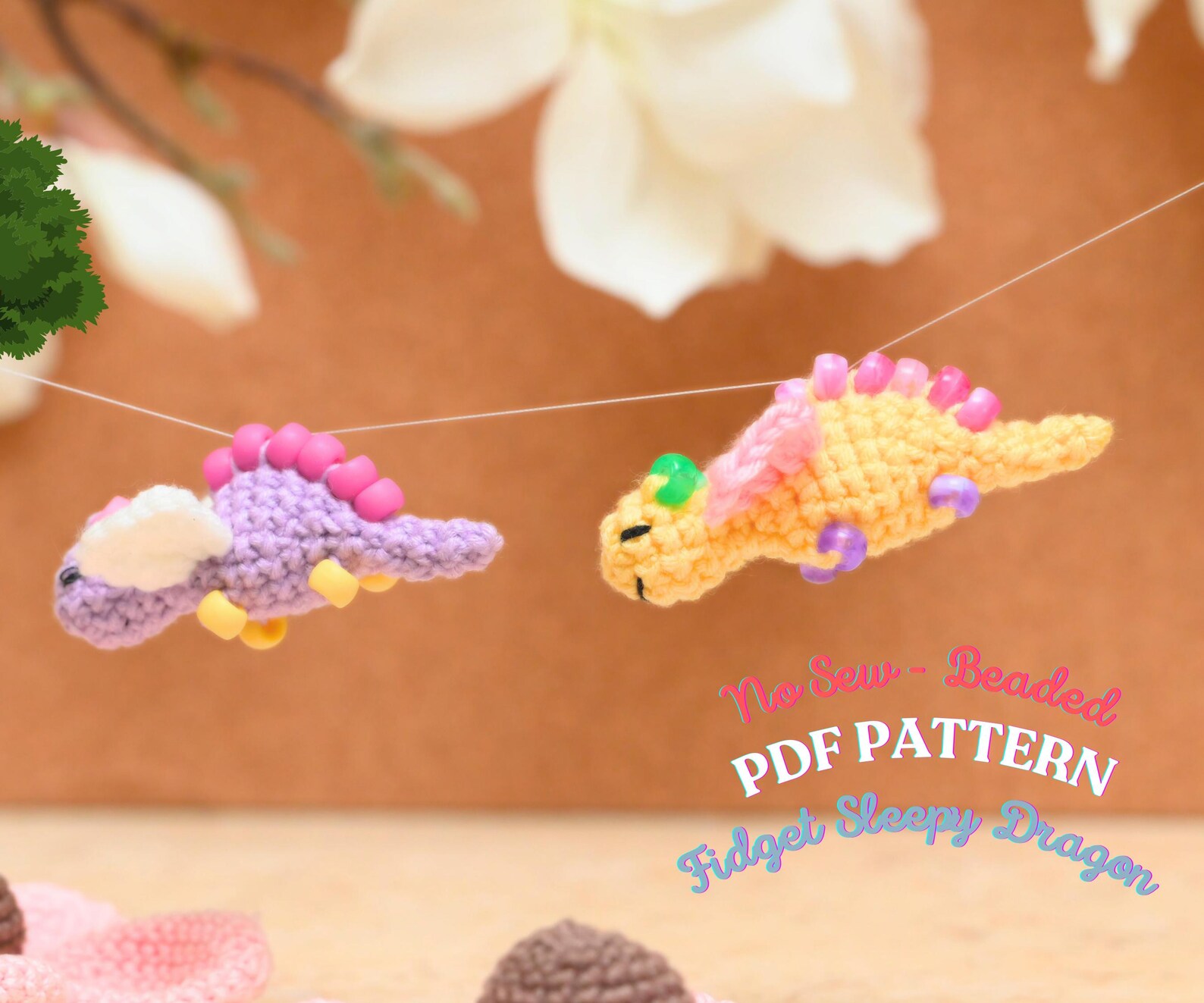 No Sew Beaded Fidget Dragon Crochet Pattern | Sensory ASMR Toy | PDF in ...