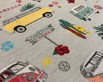 Vw Bus Fabric - Etsy UK