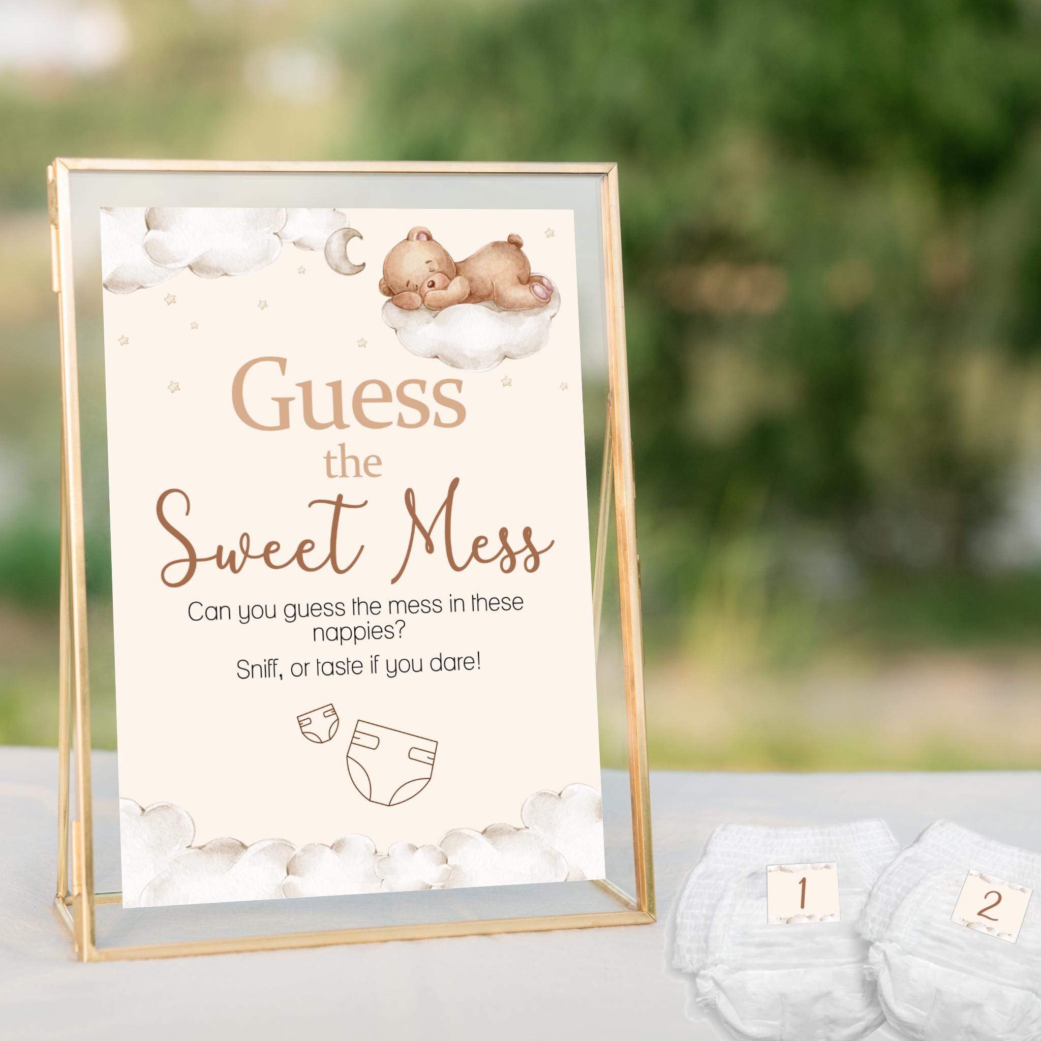 Baby Shower Game Guess the Sweet Mess in Teddy Bear Theme - Etsy UK