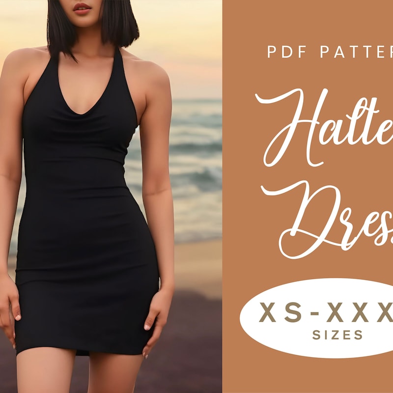 Halter Dress Pattern - Etsy