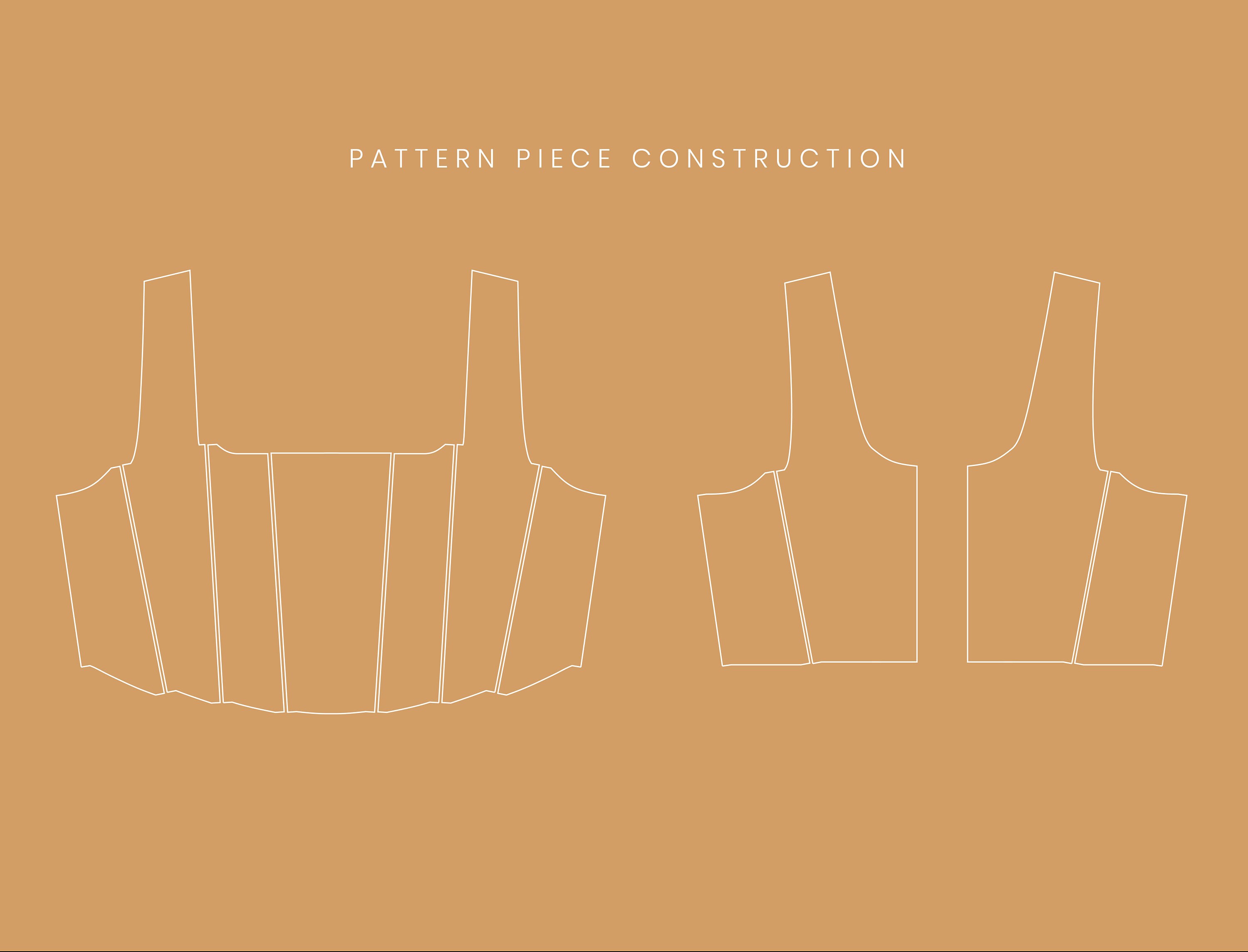 Corset Top Sewing Pattern XS-XL Lace up Back Bustier - Etsy