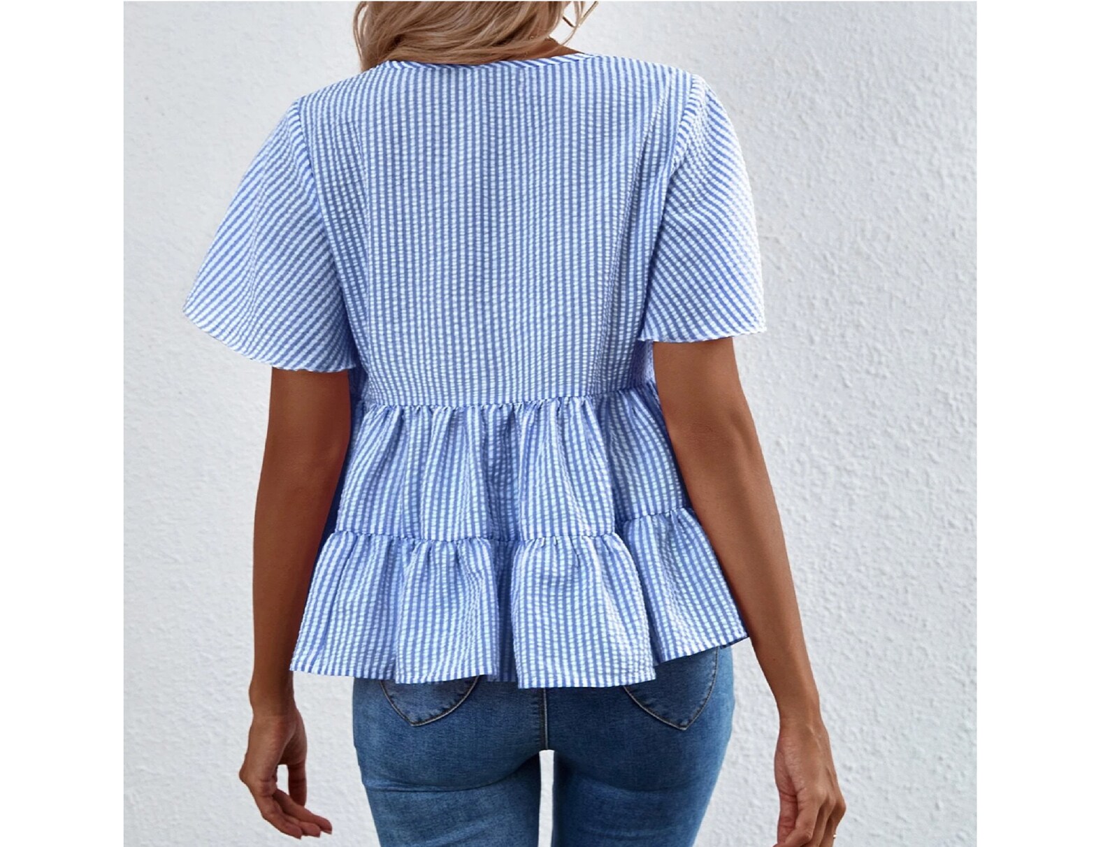 Gathered Smock Top Sewing Pattern Short Flutter Sleeve - Etsy