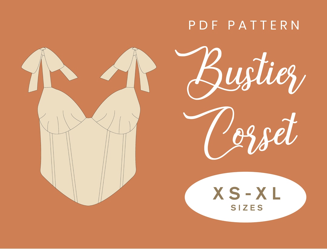 Bustier Corset Sewing Pattern | XS-XL | Trendy Top Bodycon | Digital ...