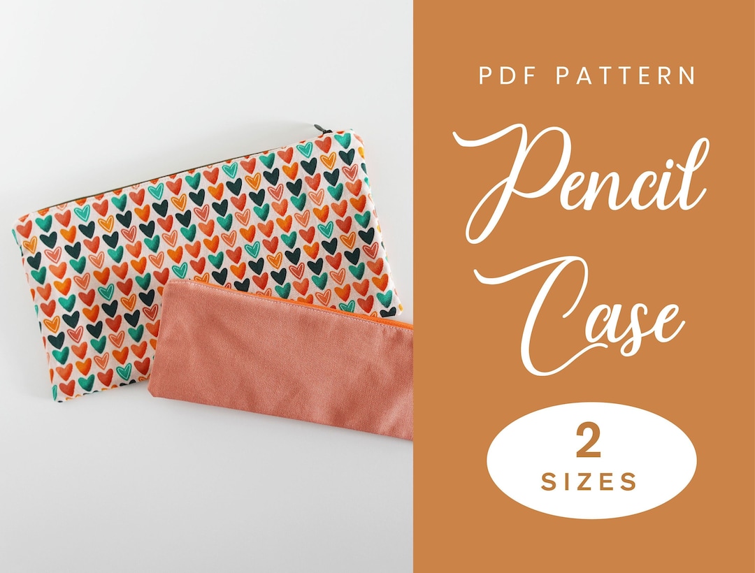 Easy Pencil Case Sewing Pattern | Two Sizes | Instant Download ...