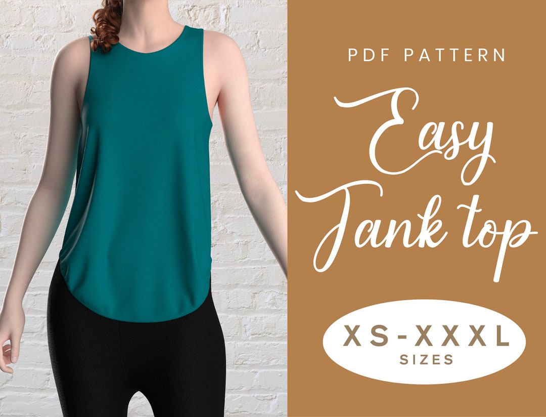 Tank Top Women's Sewing Pattern | XS-XXXL | Instant Download | Easy ...