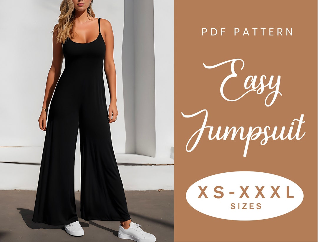 Jumpsuit Sewing Pattern | XS-XXXL | Instant Download | Easy Digital PDF ...