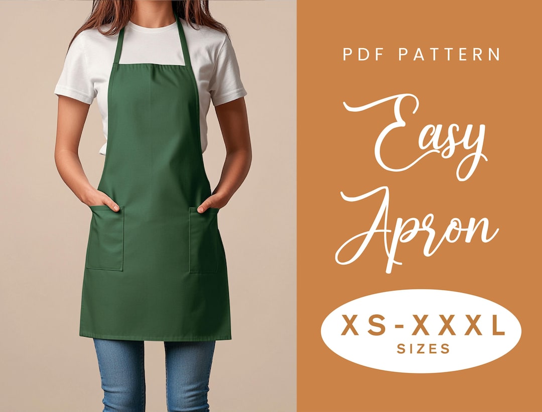 Apron Unisex Sewing Pattern | XS-XXXL | Instant Download | Easy Digital ...