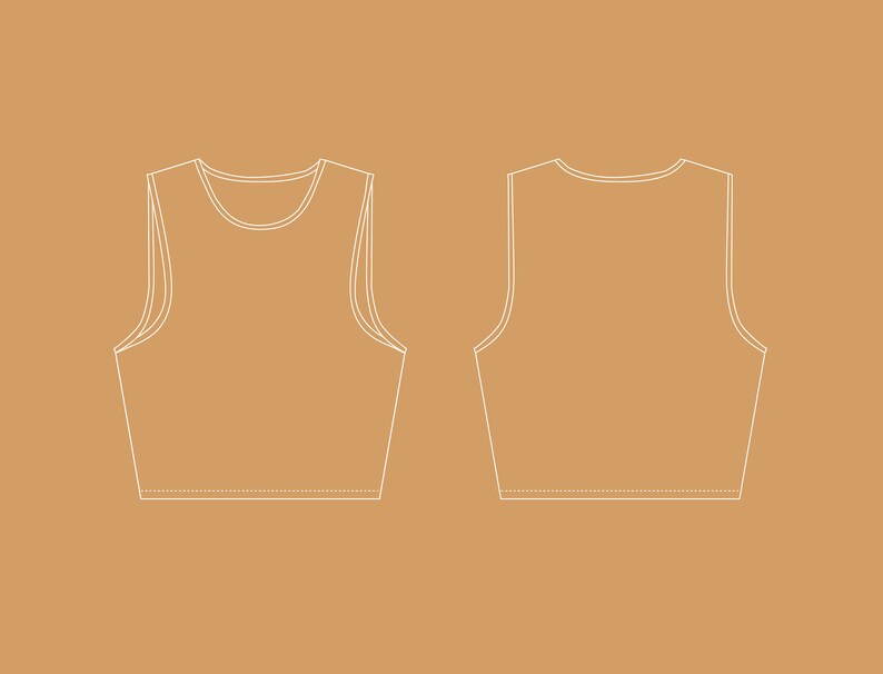 Crop Tank Top Sewing Pattern XS-XL Instant Download Easy - Etsy
