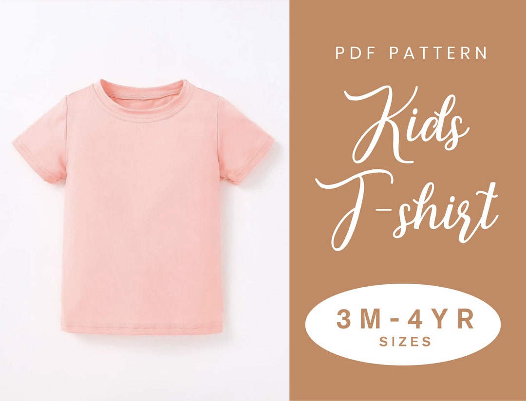 Kids T-shirt Sewing Pattern 3M-4YRS PDF Instant Download - Etsy
