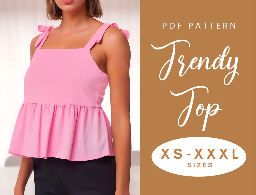 Smock Top Sewing Pattern | XS-XXXL | Instant Download | Easy Digital ...