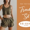 Top Shorts Sewing Pattern XS-XXXL Instant Download Easy Digital PDF ...