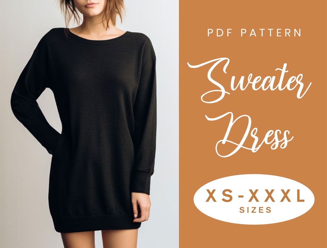 Sweater Dress Sewing Pattern | XS-XXXL | PDF Instant Download | Women's ...
