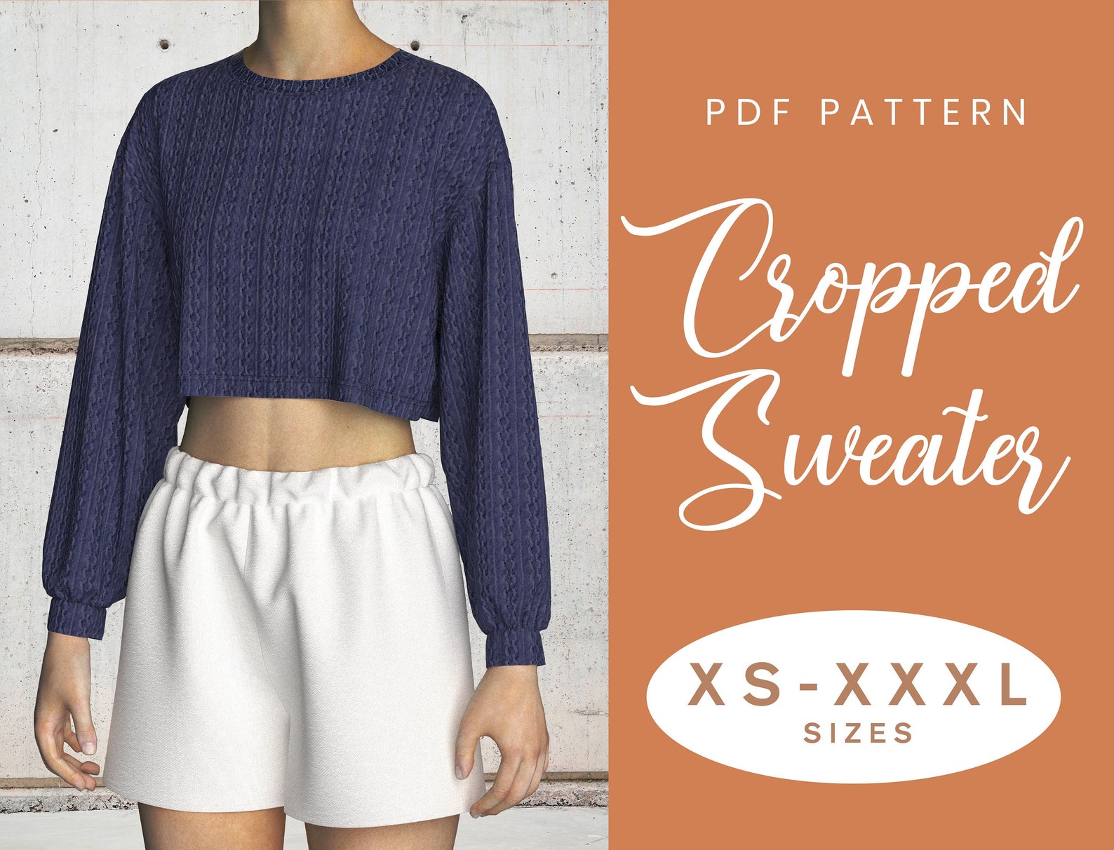 Easy Sweater Sewing Pattern XS-XXXL PDF Instant Download - Etsy