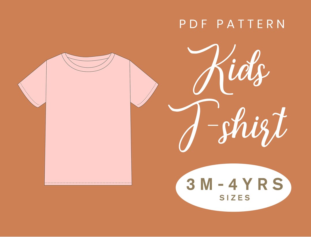 Kids T-shirt Sewing Pattern | 3M-4YRS | PDF Instant Download | Baby Tee ...