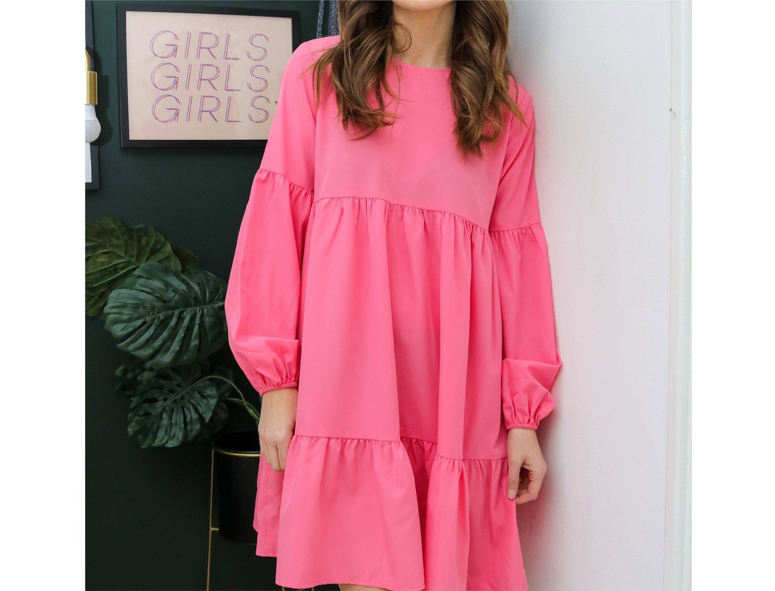 Sleeved Smock Dress Sewing Pattern Gathered Skirt Ruffle - Etsy