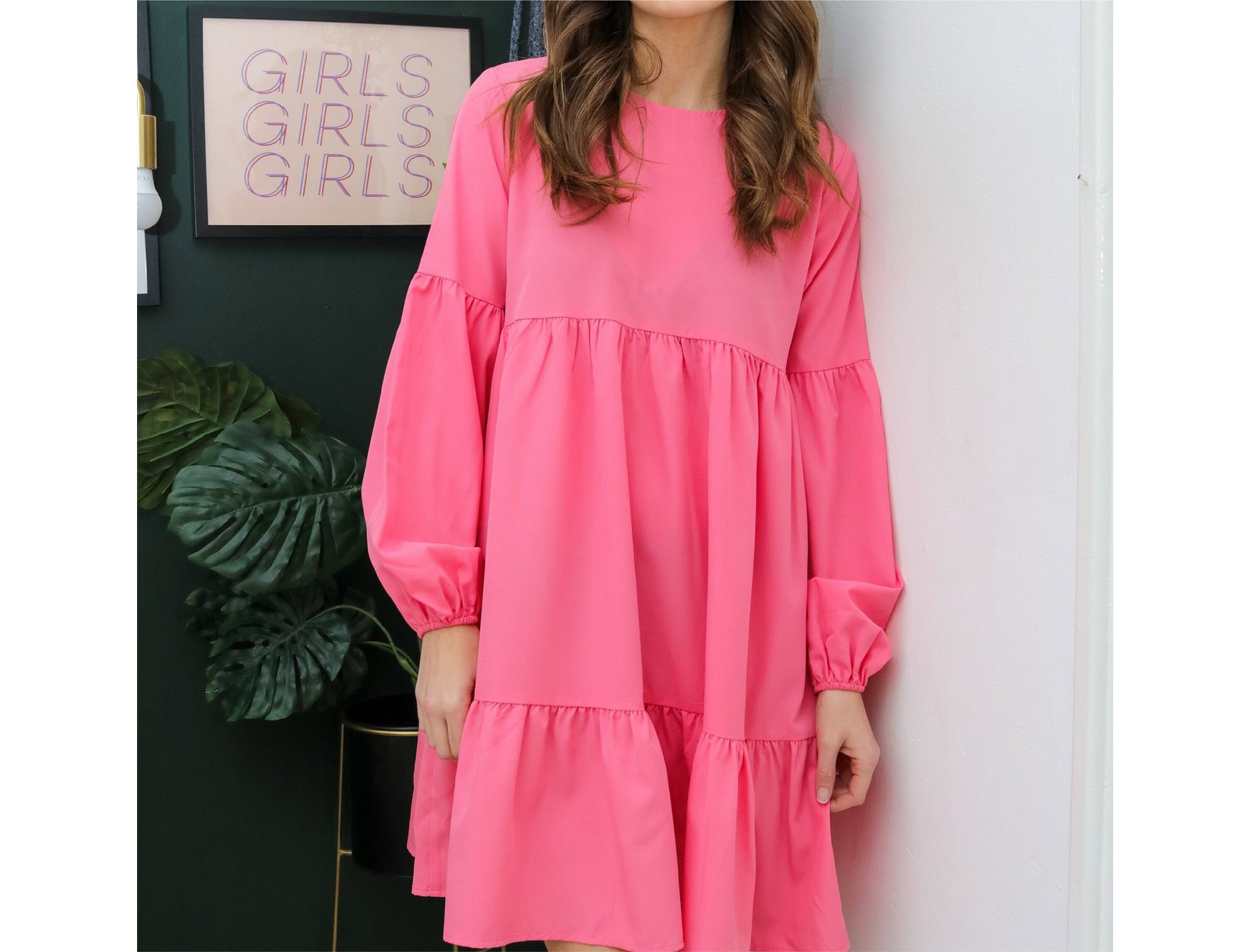 Sleeved Smock Dress Sewing Pattern Gathered Skirt Ruffle - Etsy