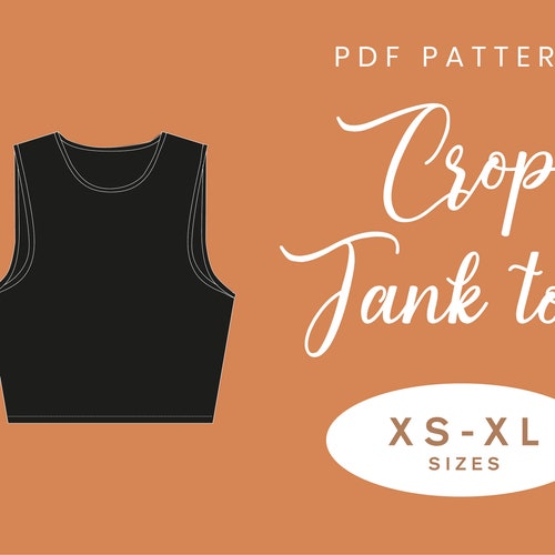 Crop Top PDF Sewing Pattern Sizes XXS-XXL Instant Download - Etsy