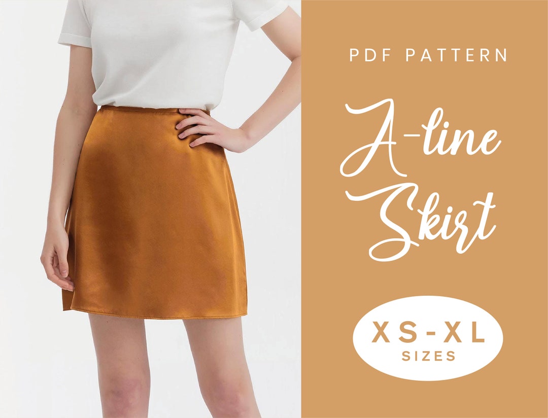 A-line Mini Skirt Sewing Pattern High Waisted XS-XL - Etsy