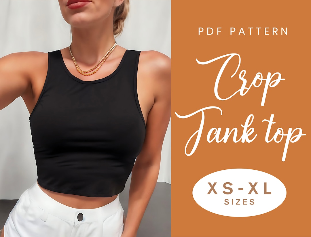 Crop Tank Top Sewing Pattern | XS-XL | Instant Download | Easy Digital ...