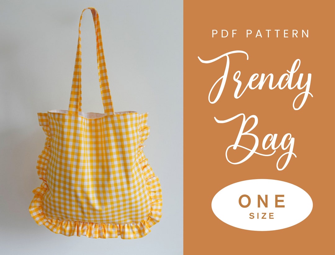 Ruffle Tote Bag Sewing Pattern | One Size | Instant Download | Easy ...