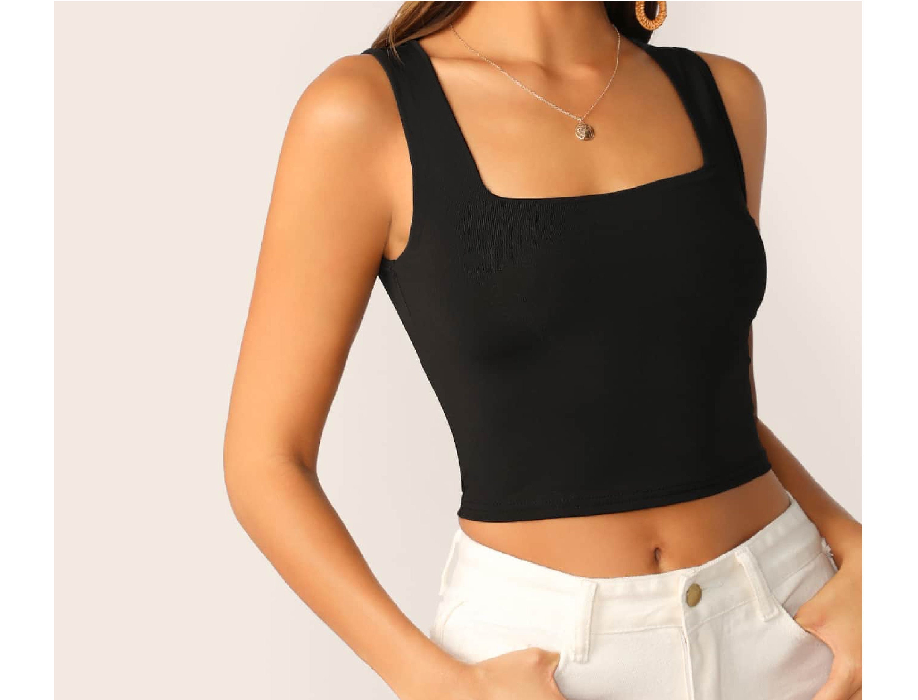 Square Neck Crop Top Sewing Pattern XS-XXXL Instant - Etsy