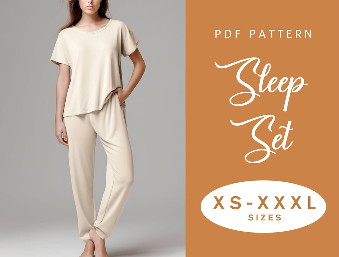 Nightwear Set Sewing Pattern | XS-XXXL | Instant Download | Easy ...