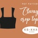 Crop Tank Top Sewing Pattern | XS-XXXL | Instant Download | Easy ...