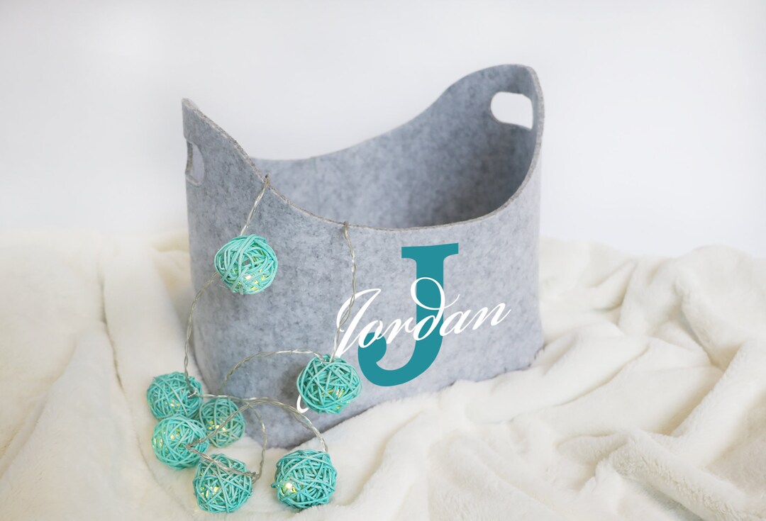 Personalized Toy Storage, Monogram Basket, Kids Room Decor, Gift for ...