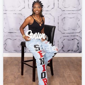 High School Senior Girls College Personalized Jeans School Graduation ...