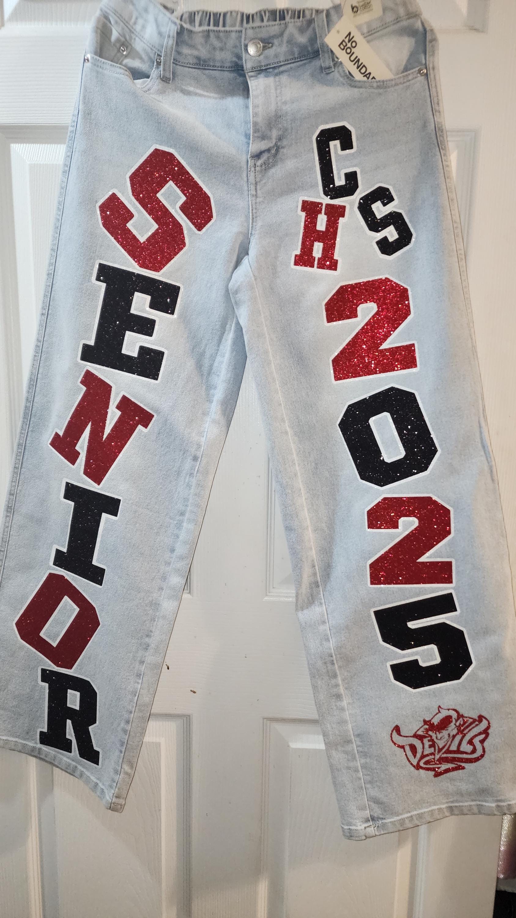 High School Senior Girls College Personalized Jeans School Graduation ...