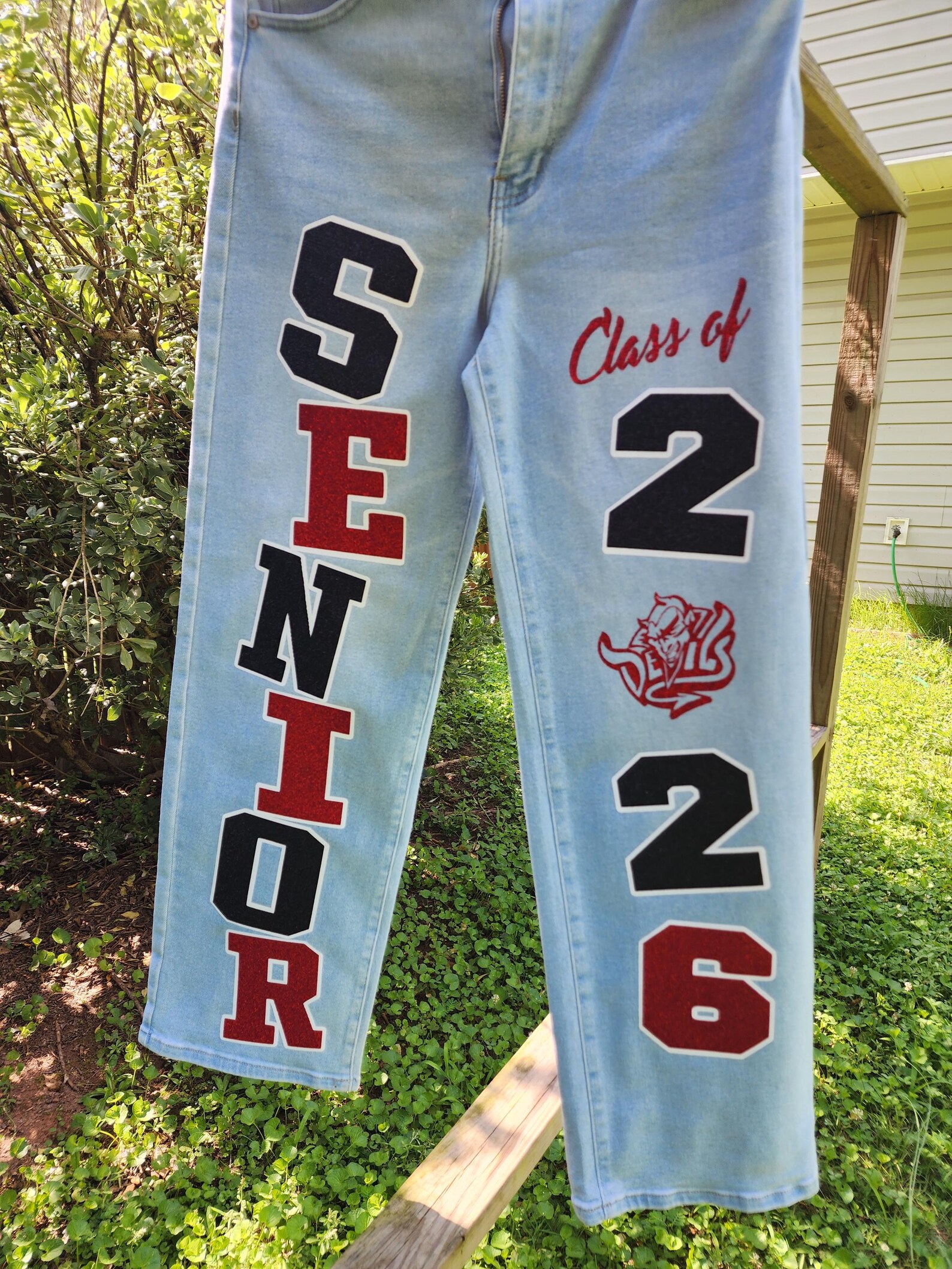 High School Senior Girls College Personalized Jeans School Graduation ...