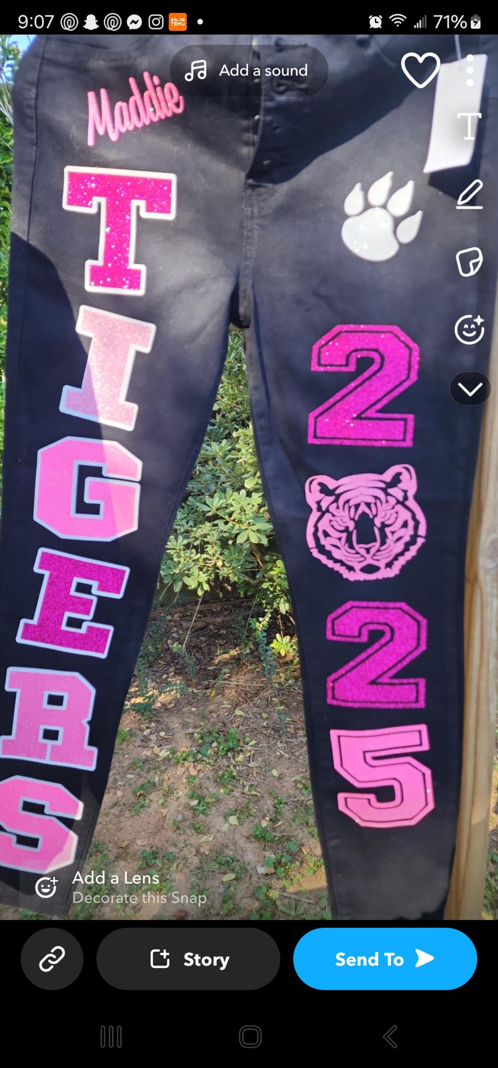 High School Senior Girls College Personalized Jeans School Graduation ...