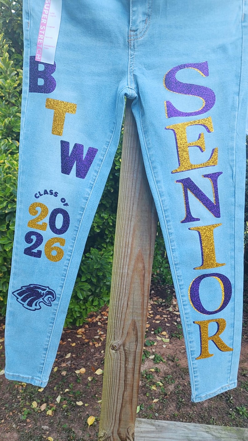 High School Senior Girls College Personalized Jeans School Graduation ...