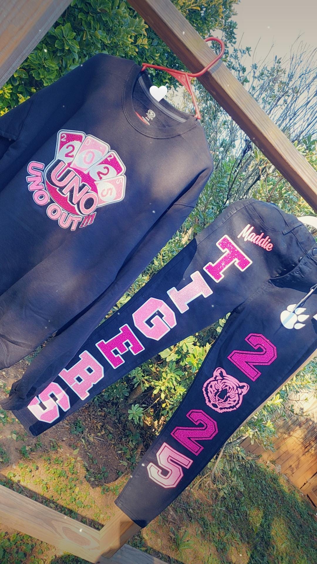 High School Senior Girls Uno Out Jeans Set Class of 2025 2026 ...