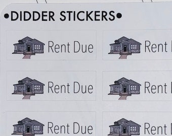 63 Cute Rent Due Planner Stickers - Etsy